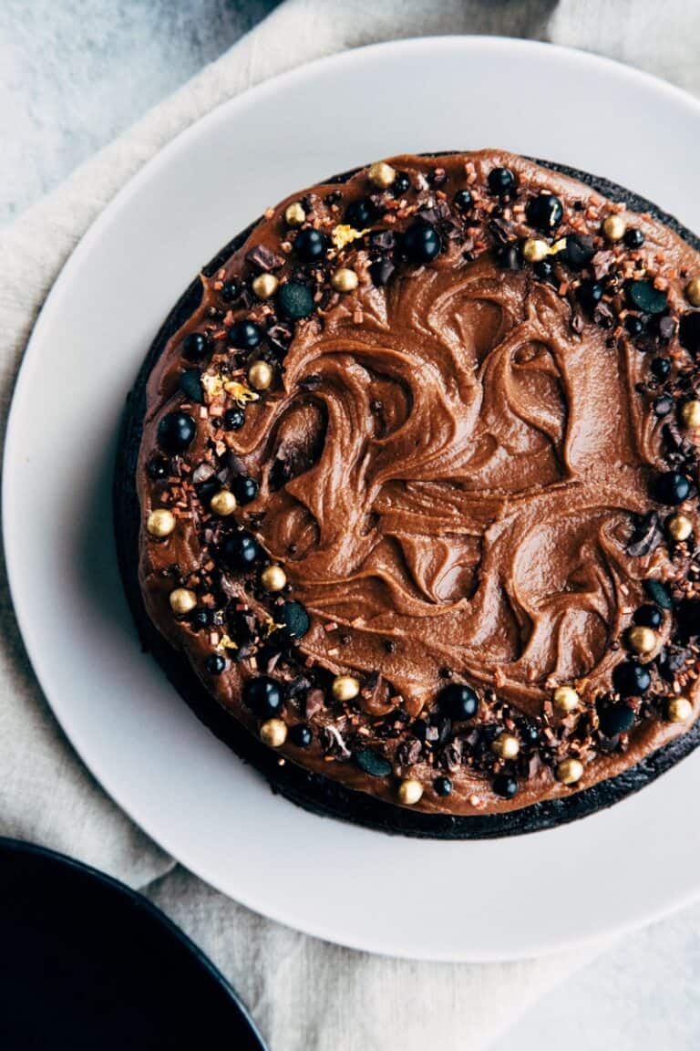 One Pan Double Chocolate Cake with Fluffy Chocolate Buttercream - Emily ...