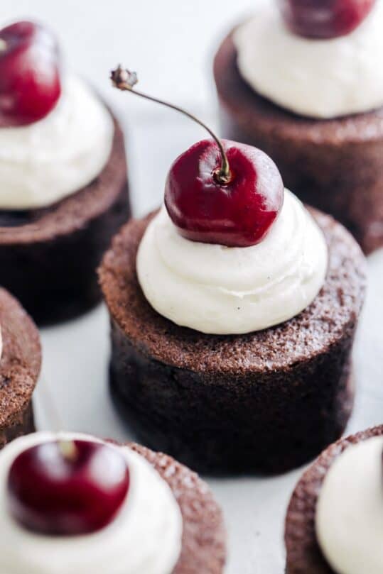 Cherry Chocolate Mini Cakes - Emily Laurae