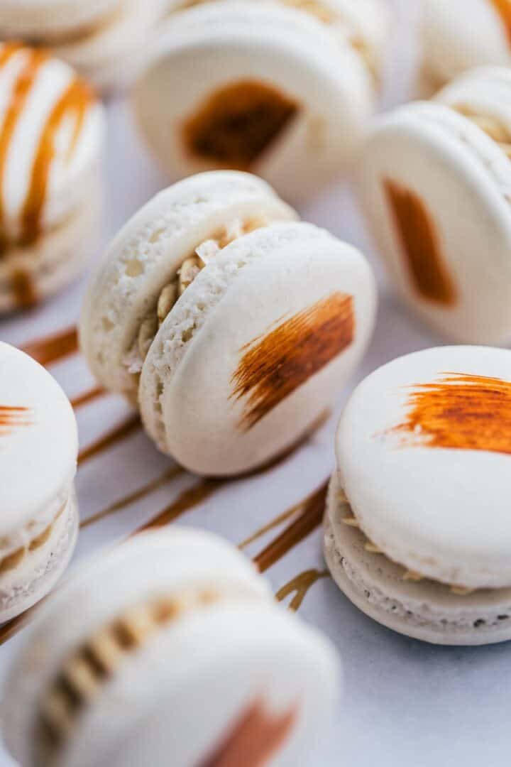 Salted Caramel Buttercream Macarons - Emily Laurae