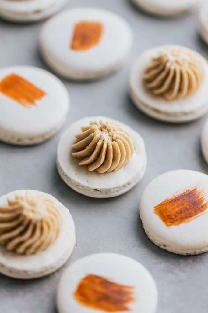 Salted Caramel Buttercream Macarons - Emily Laurae