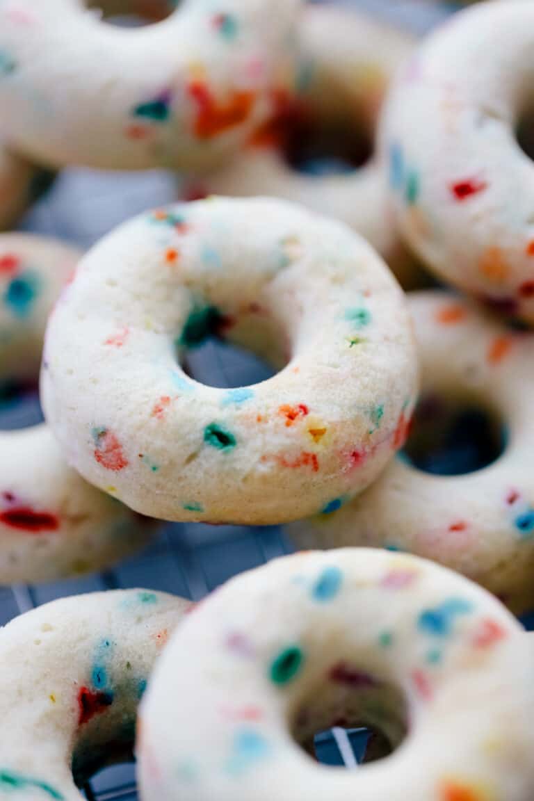 Mini Baked Donuts With Sprinkles - Emily Laurae
