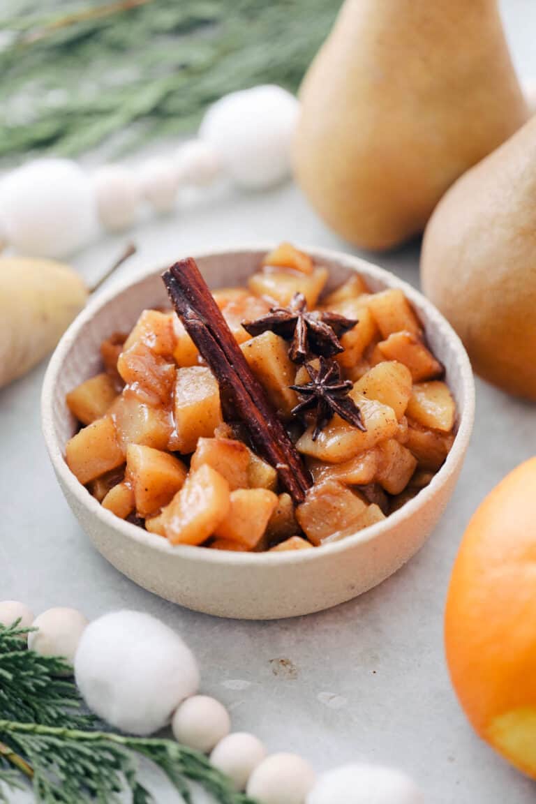 Spiced Pear Compote (In Under 30 Minutes!) - Emily Laurae