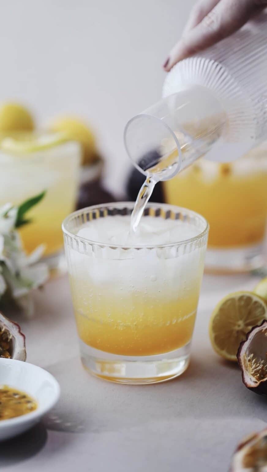 Limoncello Spritz with Passion Fruit (Made in 5 minutes) - Emily Laurae