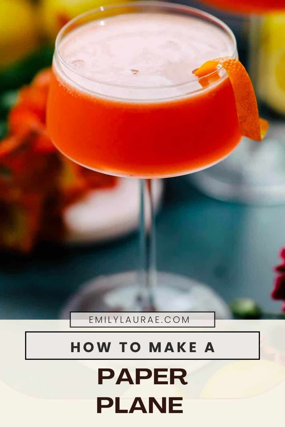 Easy Paper Plane Cocktail - An Equal Parts Delicious Cocktail - Emily ...