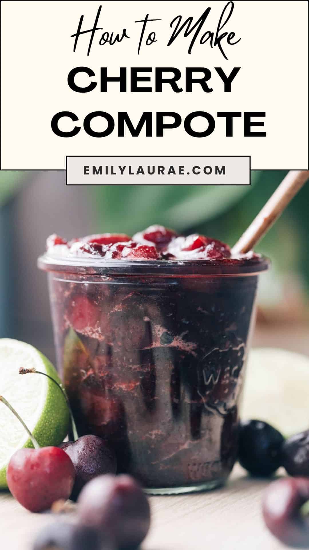 Simple Cherry Compote Recipe - Emily Laurae