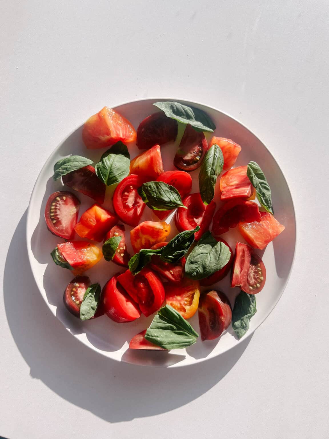 Burrata Caprese Salad Recipe with Tomato and Basil - Emily Laurae
