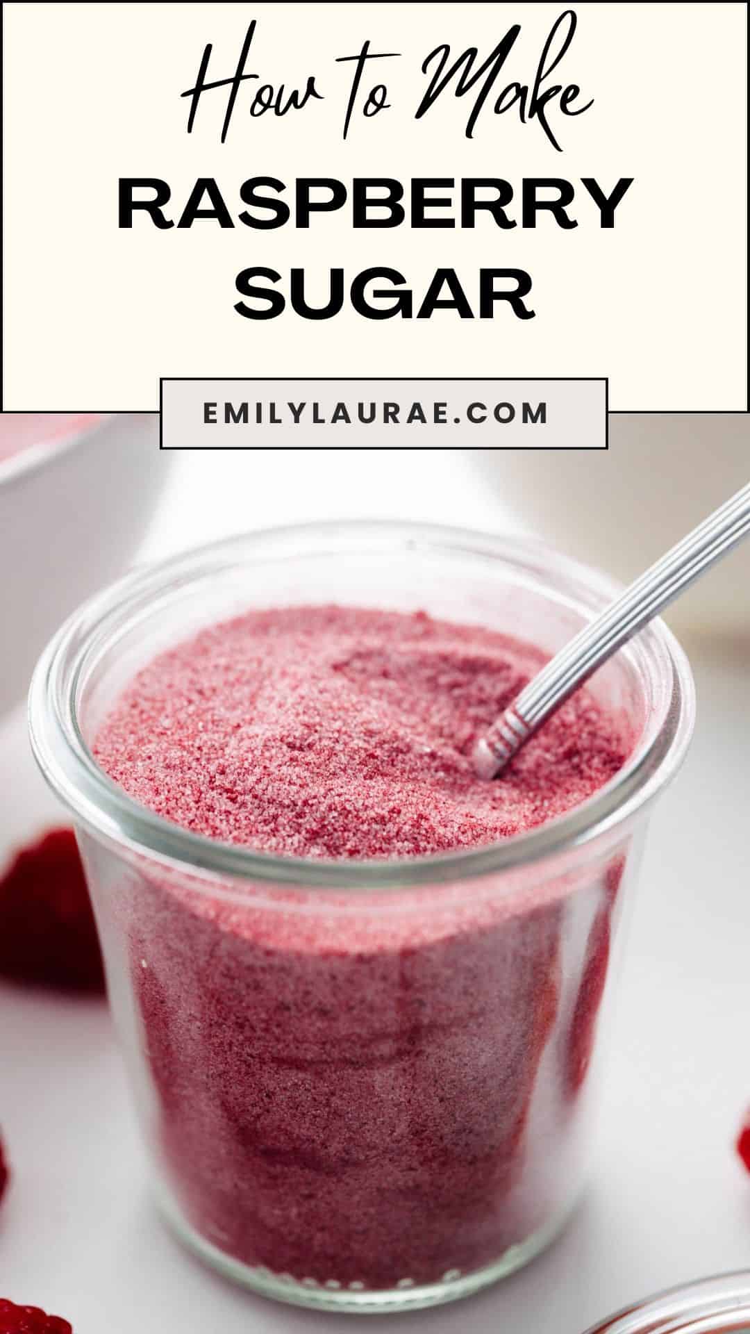 Easy Raspberry Sugar (Perfect for Baking, Cocktails & More!) - Emily Laurae