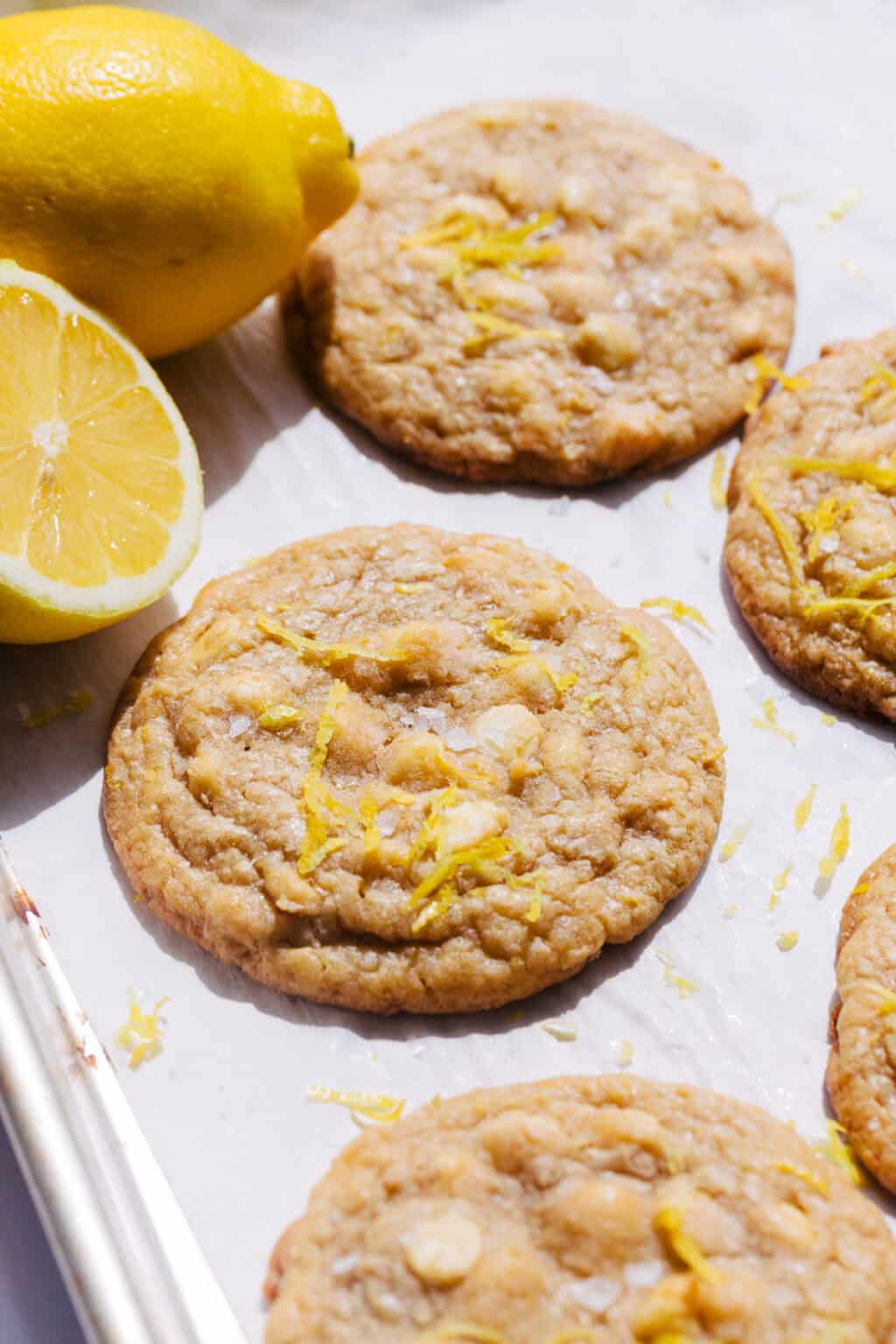 How to Bake Zesty Lemon and White Chocolate Chip Cookies - Emily Laurae