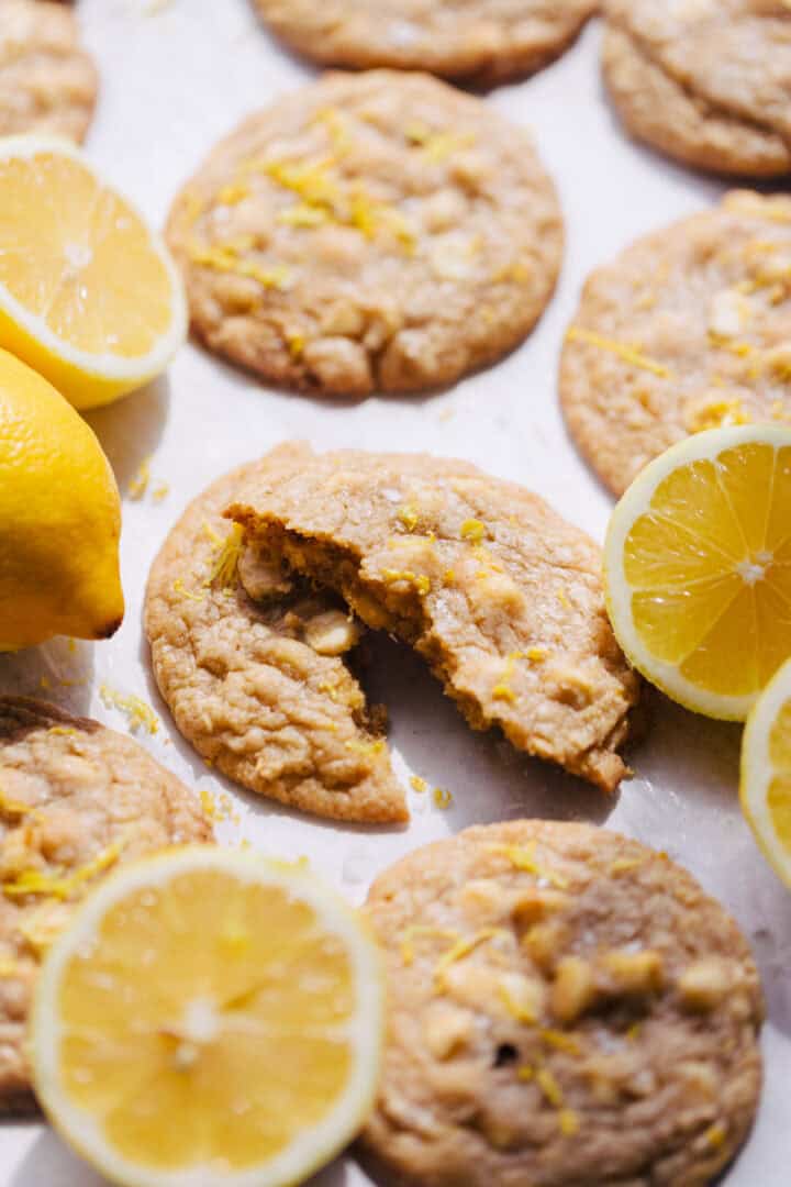 How to Bake Zesty Lemon and White Chocolate Chip Cookies - Emily Laurae