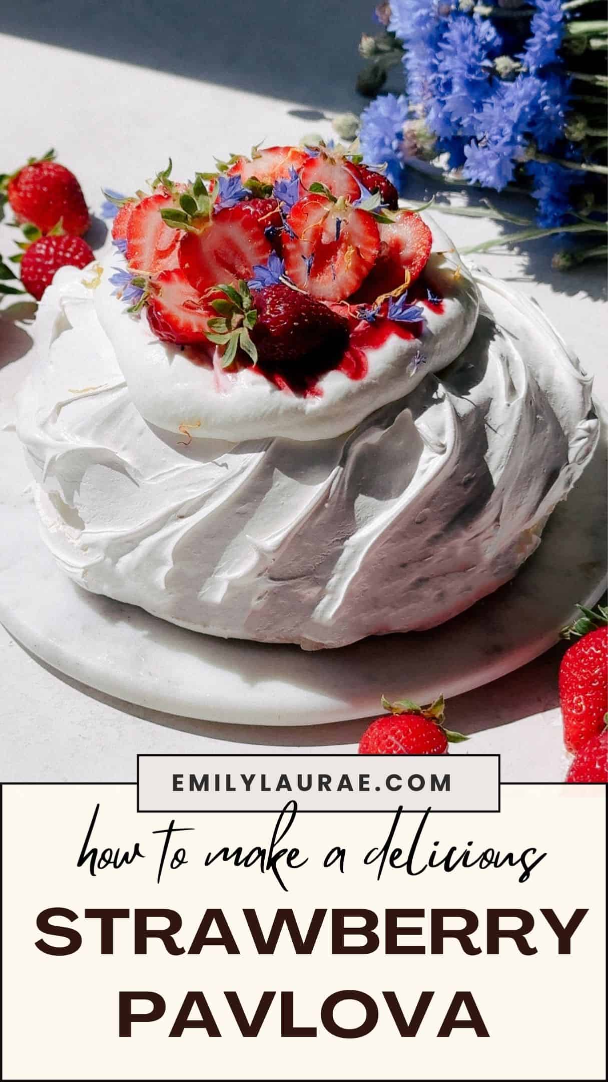 Delicious Strawberry Pavlova Recipe with Strawberry Puree - Emily Laurae