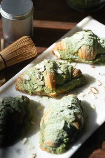 Matcha Croissants - How to Make at Home, Bakery Style - Emily Laurae
